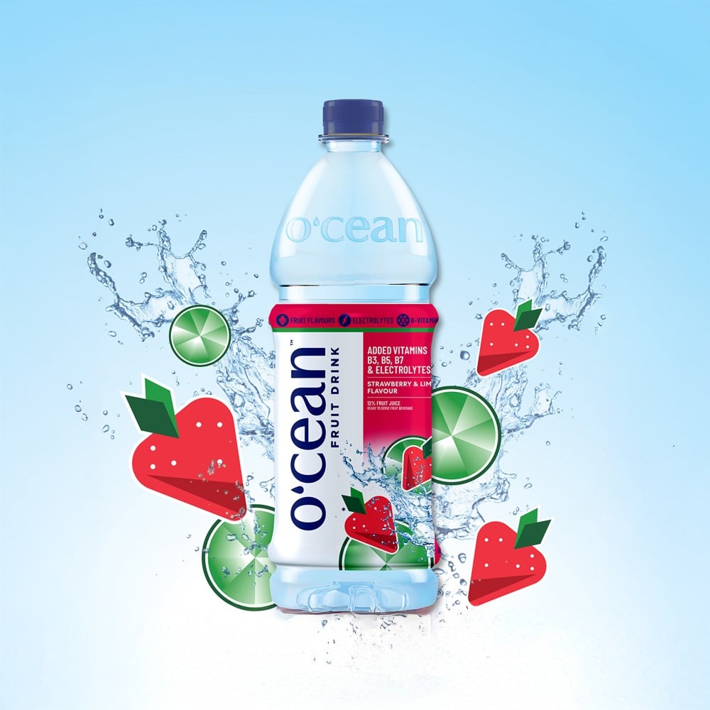 O'cean Fruit Drink Strawberry & Lime Flavoured Water Price - Buy Online ...