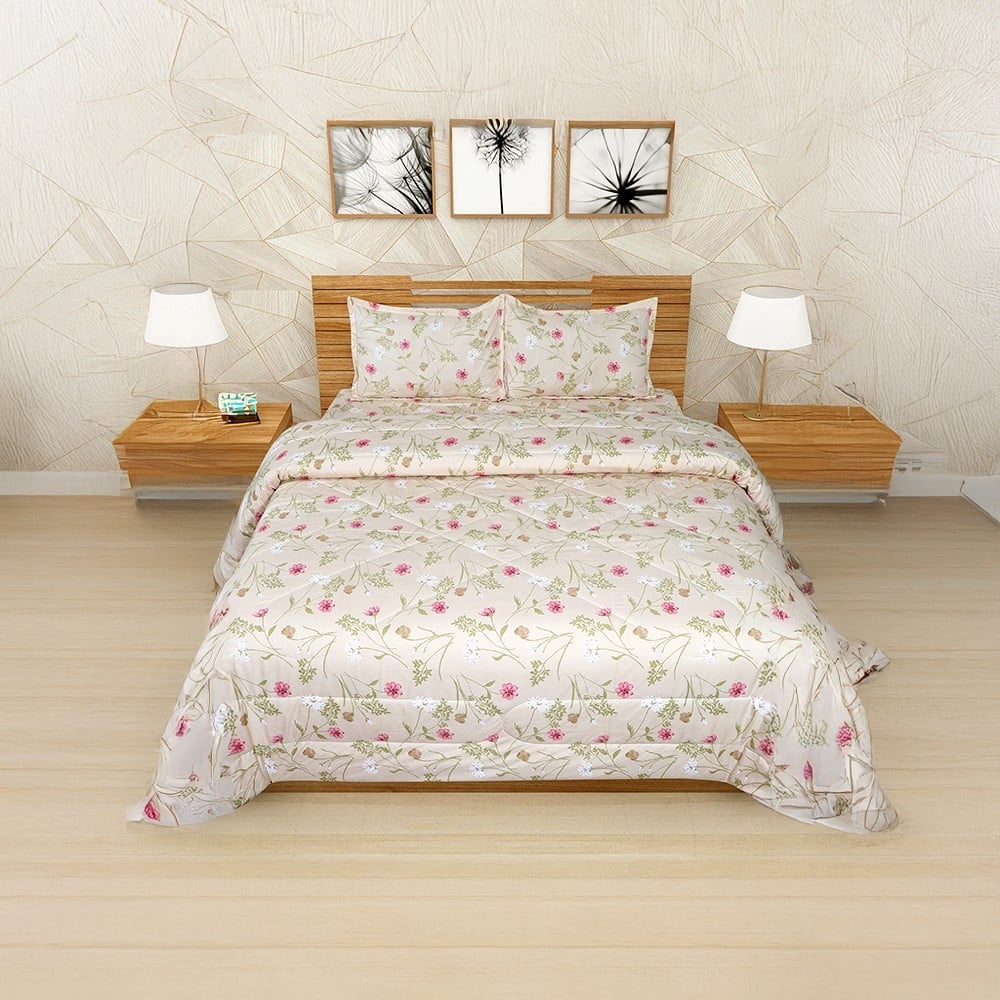 Dream Living Comforter Bedding Set (Cream) Price - Buy Online at Best ...