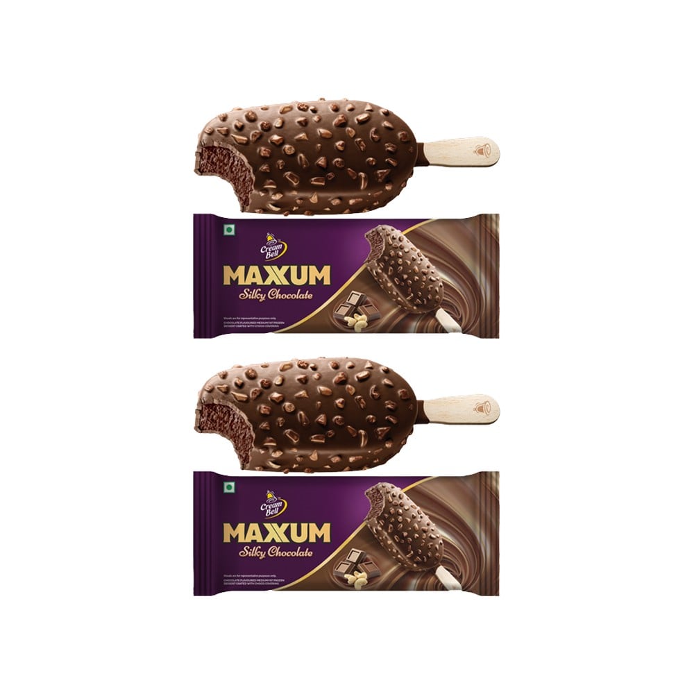 Cream Bell Maxxum Silky Chocolate Frozen Dessert Stick - Pack of 2 ...