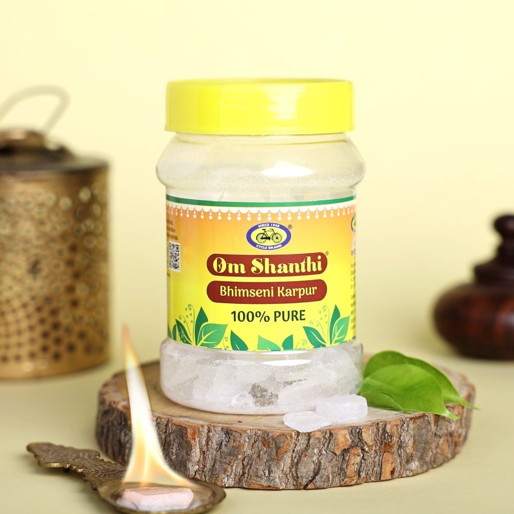 Om Shanti Bhimseni Camphor / Kapur by Cycle Price - Buy Online at ₹219 ...