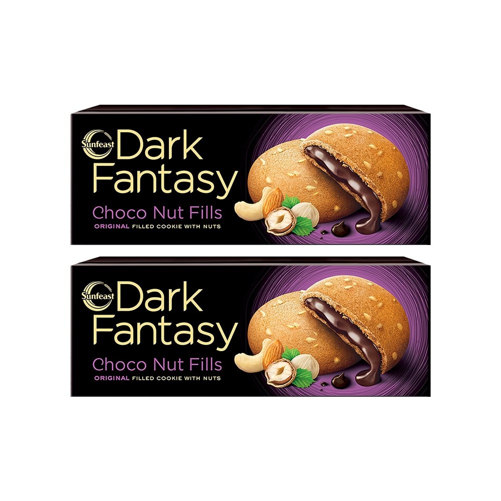 Sunfeast Dark Fantasy Choco Nut Fills Cookies - Pack of 2 Price - Buy ...