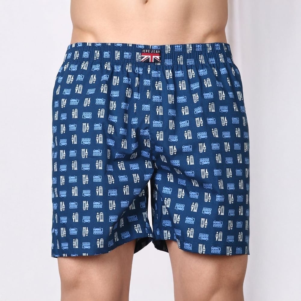 Pepe Jeans Innerfashion Printed Men's Boxers (Blue) Price - Buy Online ...
