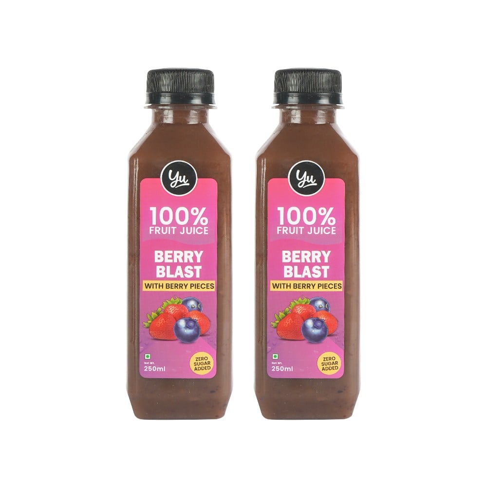Yu Berry Blast 100% Fruit Juice With Berry Pieces - Pack of 2 Price ...