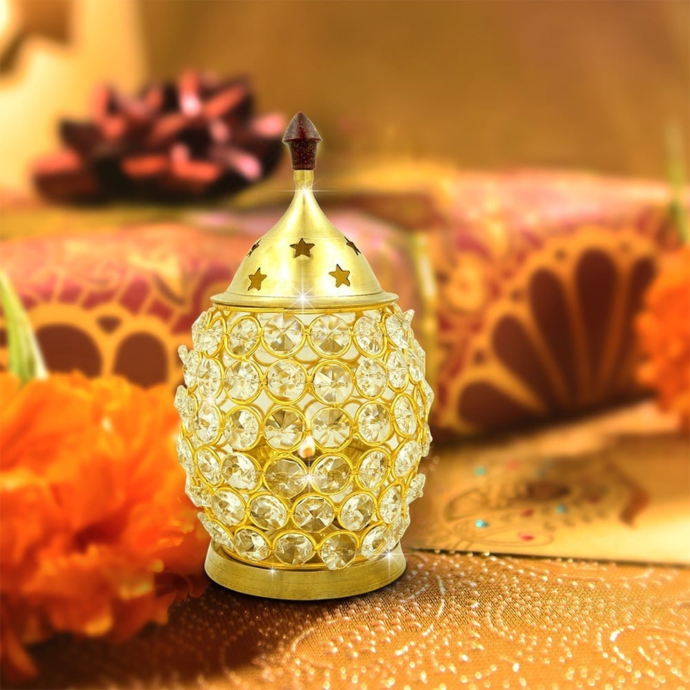 Crystal Brass Akhand Diya by Shubhkart Price - Buy Online at ₹517 in India