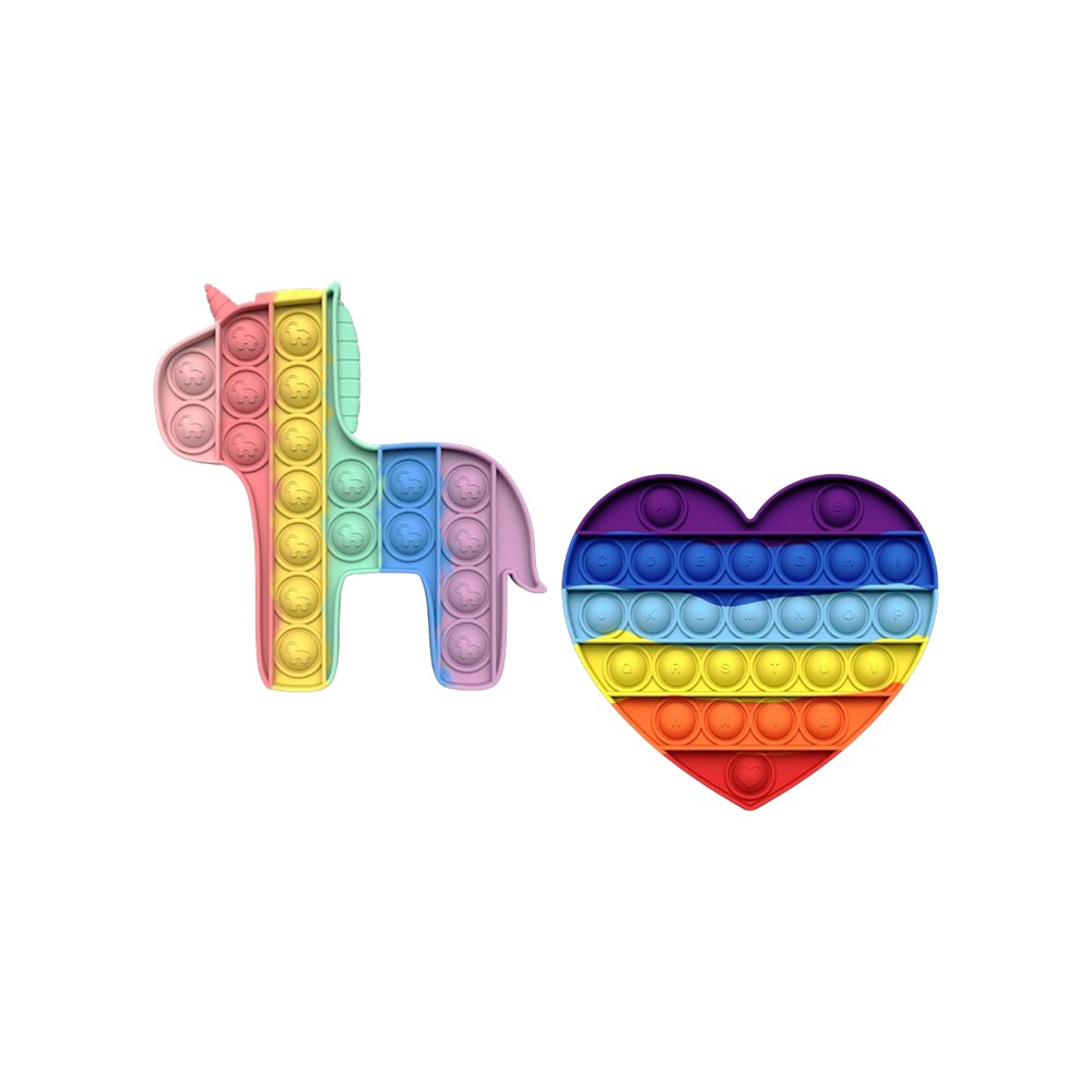FunBlast Unicorn & Heart Shaped Pop It Fidget Toy (Multicolour) Price ...