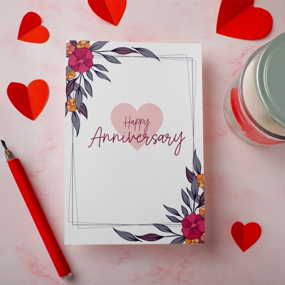 Mad Over Print Floral Anniversary Greeting Card Price - Buy Online at ...