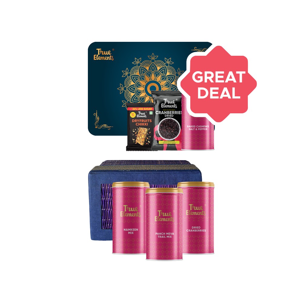 True Elements Gourmet Dry Fruits Gift Pack (Festive Edition) + Eco ...