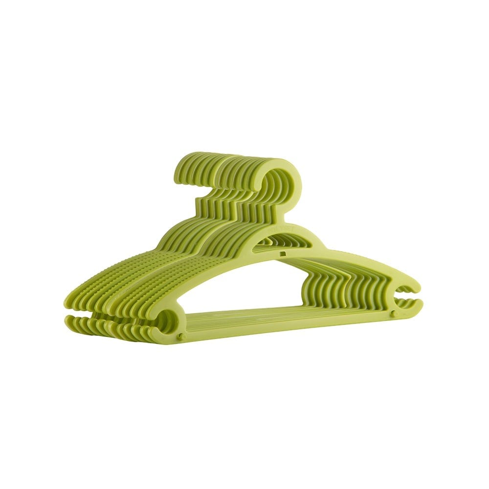 Polyset Plastic Cloth Hanger - Set of 12 (Green) Price - Buy Online at ...