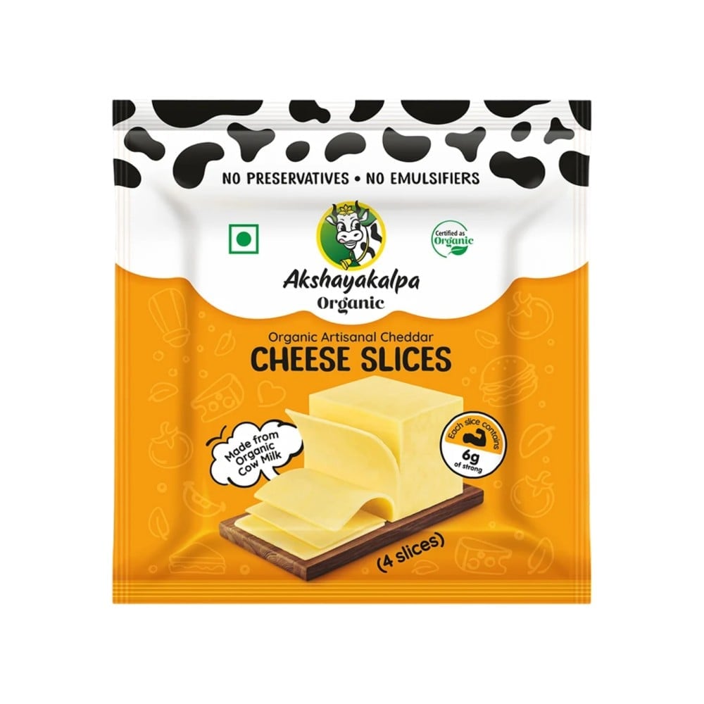 Akshayakalpa Organic Artisanal Cheddar Cheese Slices Price - Buy Online ...