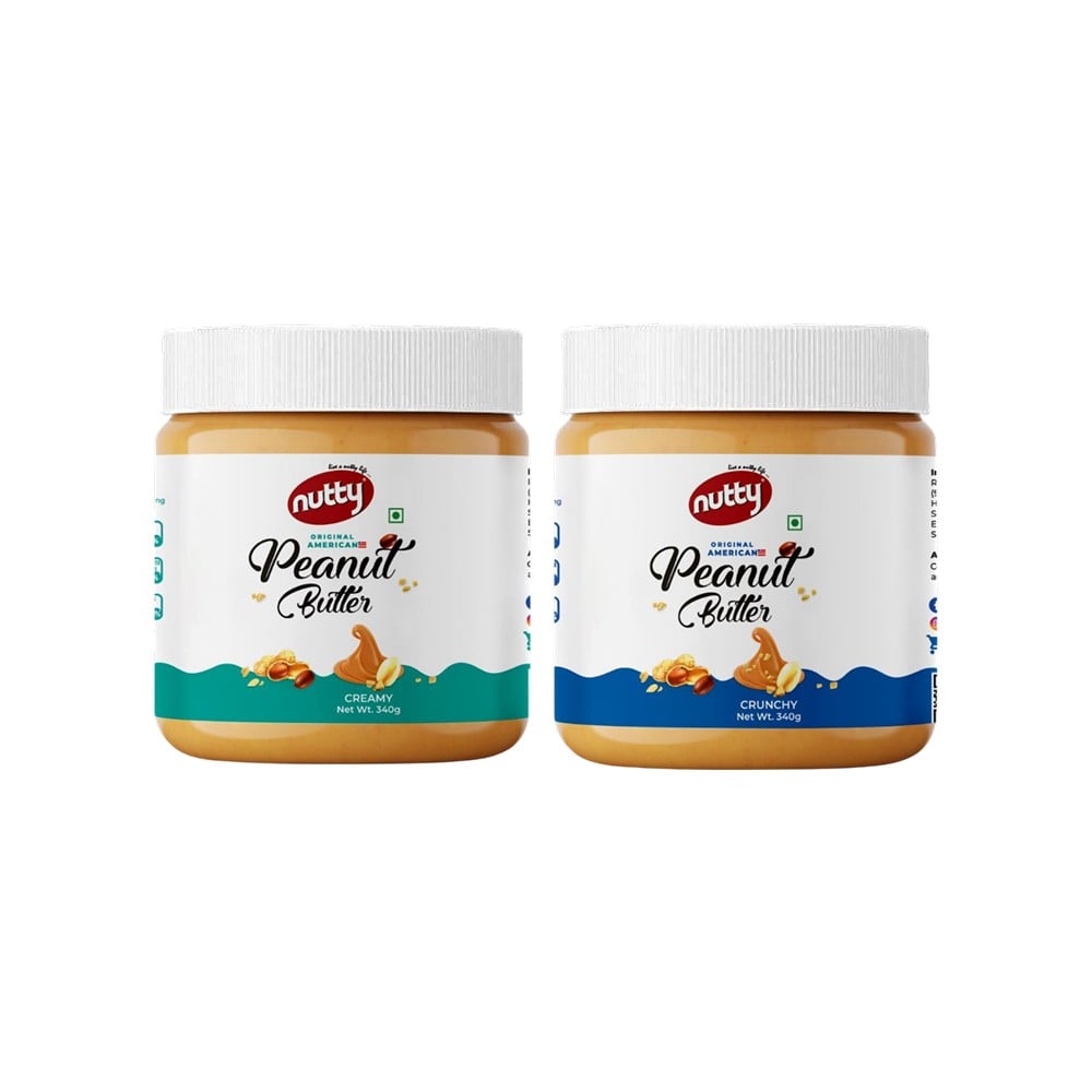 Nutty Creamy & Crunchy Peanut Butter Pack of 2 Price - Buy Online at ...
