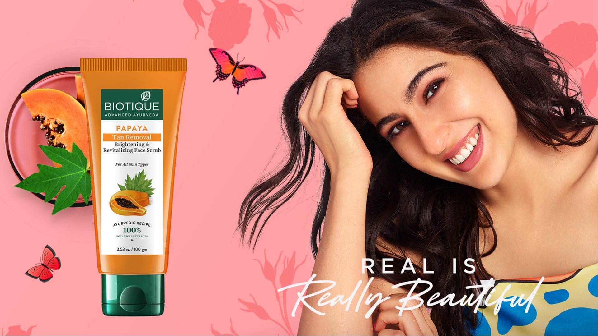 Biotique Papaya Tan Removal Brightening & Revitalizing Face Scrub - 100 ...