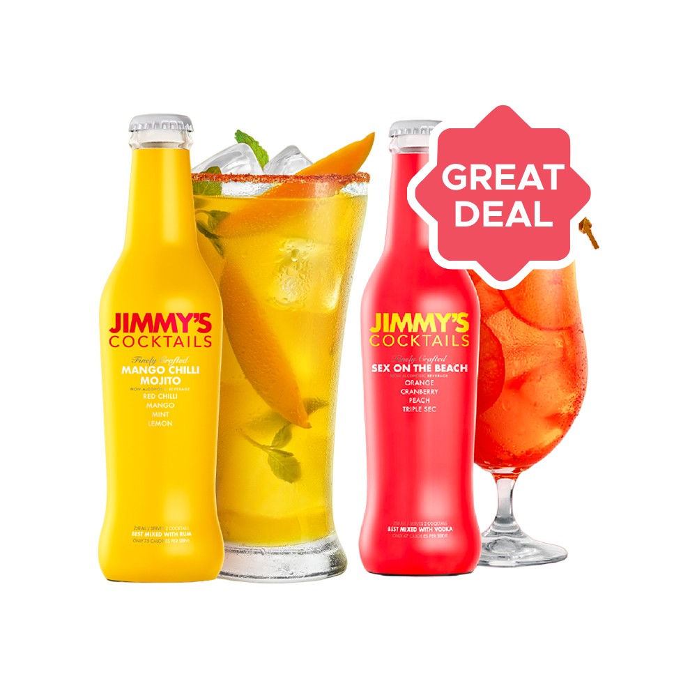 Jimmy's Mango Chilli Mojito Cocktail Mix + Gin Cherry Sour Cocktail Mix ...