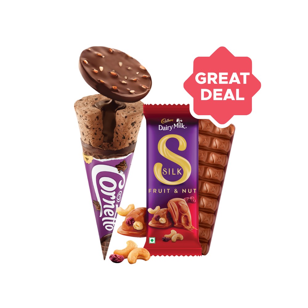 Kwality Wall's Corentto Choco Brownie Frozen Dessert Cone + Cadbury ...