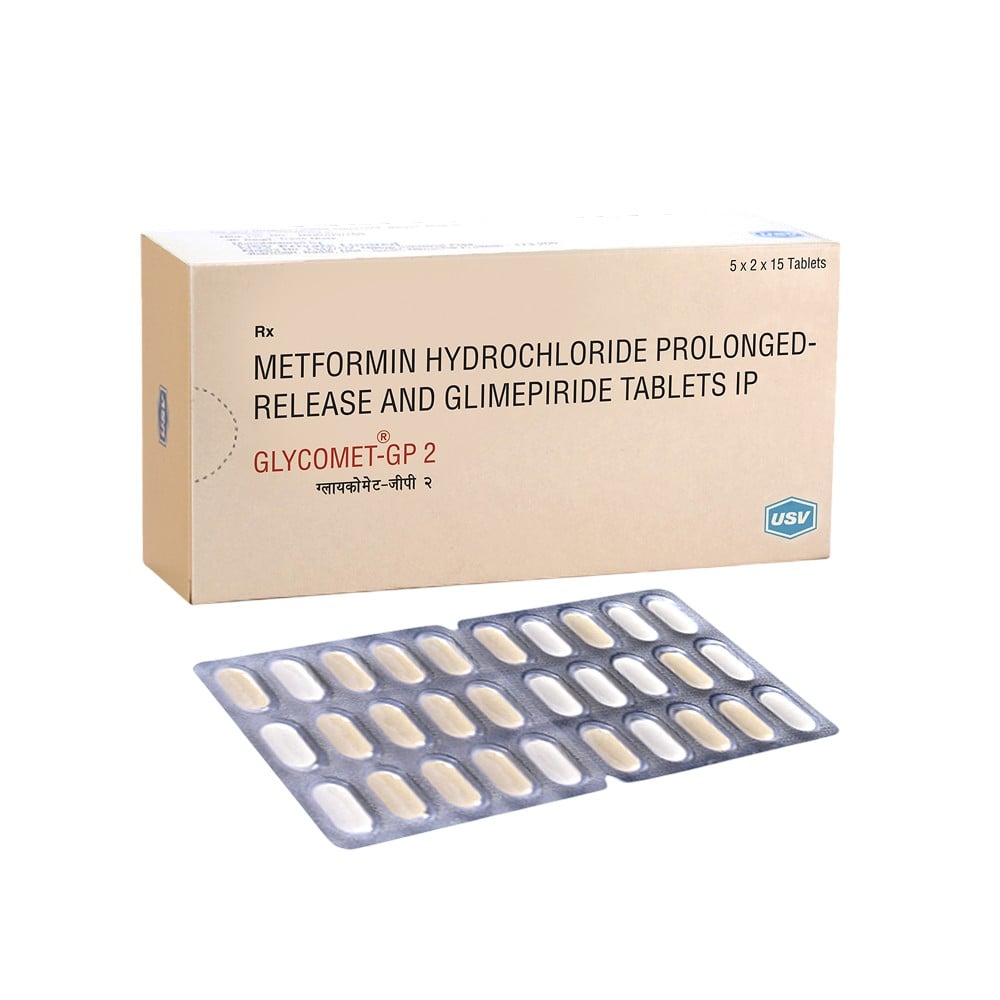 Glycomet GP 2mg Tablets Price - Buy Online at ₹161 in India
