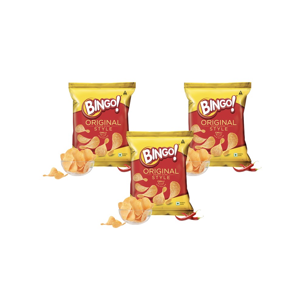 Bingo Original Style Chilli Sprinkled Potato Chips - Pack of 3 Price ...