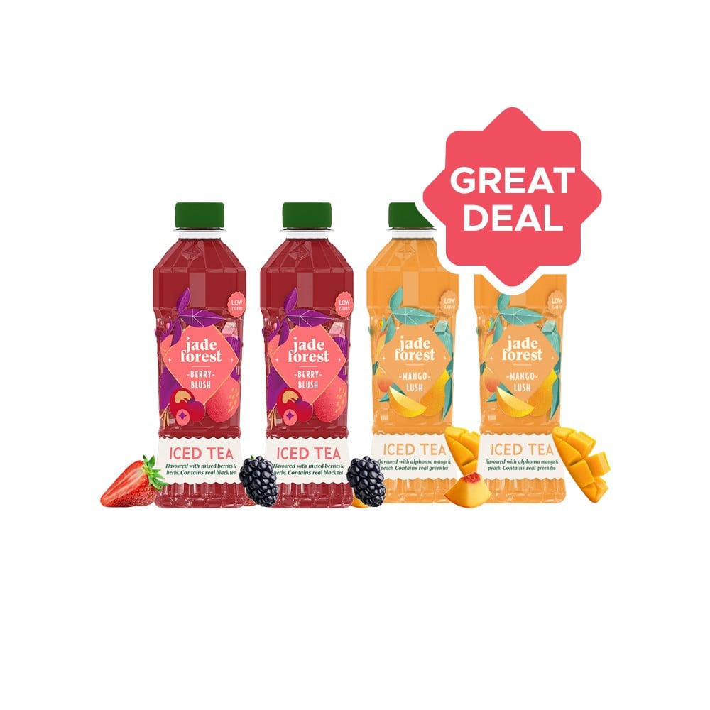 Jade Forest Iced Tea - Berry Blush x 2 + Mango Lush Premium Iced Tea x ...