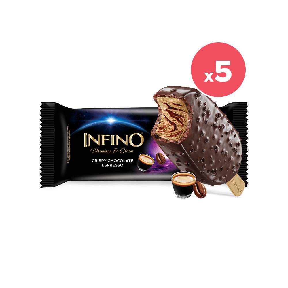 Infino Crispy Chocolate Espresso Ice Cream Stick - Pack of 5 Price ...