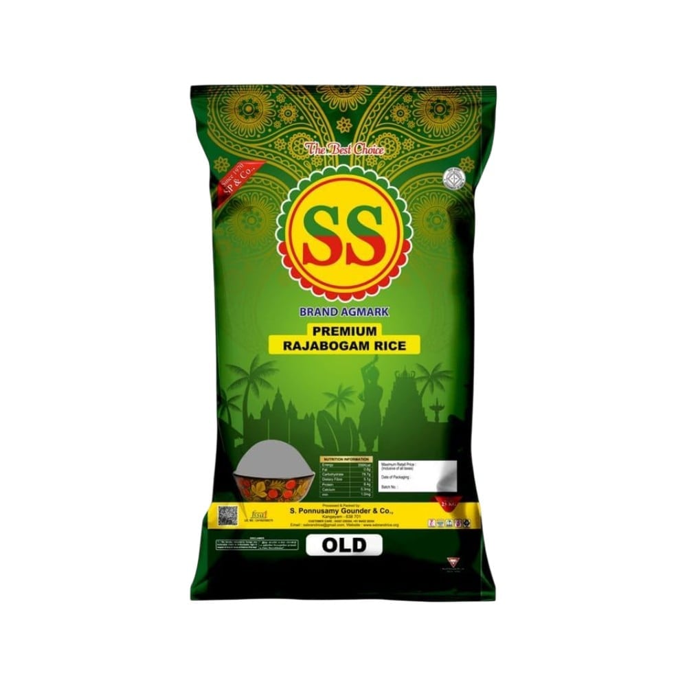 SS Brand Rice Premium Boiled Ponni Rice /Rajabhogam - 26 kg (Medium ...