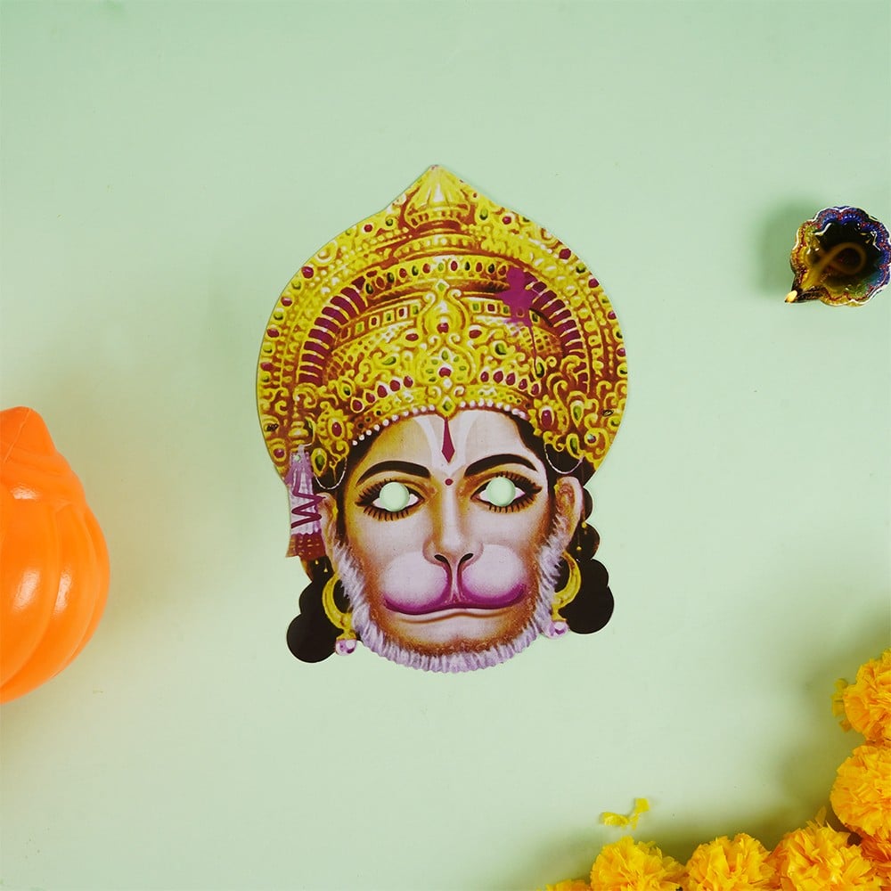 Hanuman Papier Mache Papier Mache Mask (Multicolour) - Swastika Price ...