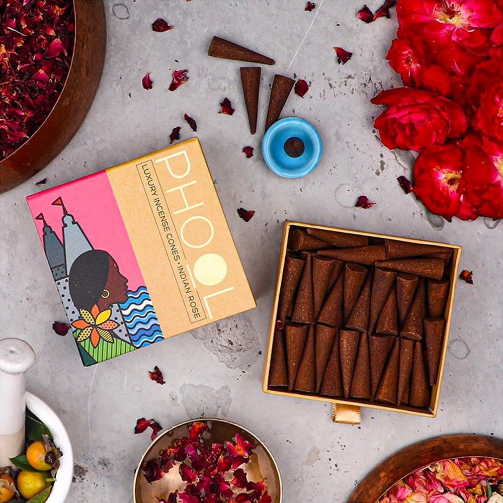 Phool Indian Rose Luxury Incense Dhoop Cones Price - Buy Online at ₹135 ...