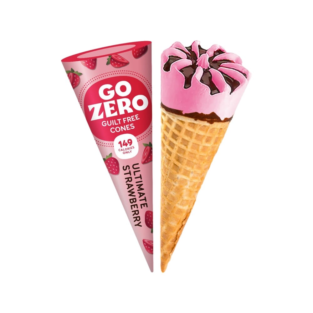 Go Zero Ultimate Strawberry Low Calorie Guilt Free Ice Cream Cone Price ...