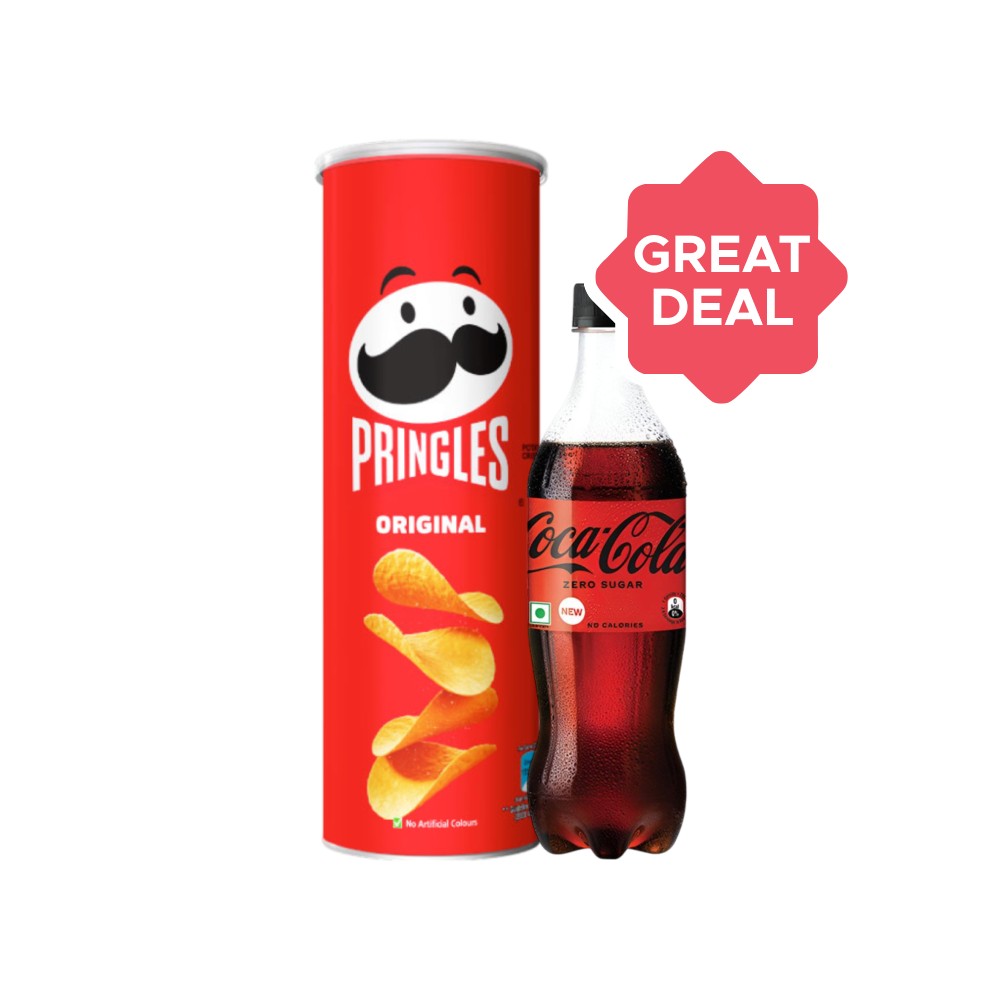 Coca-Cola Zero Sugar Diets & Lights + Pringles Original Potato Chips ...