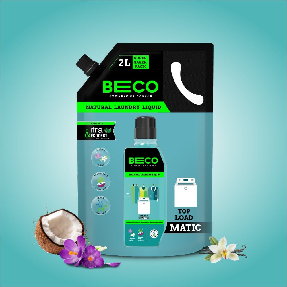 Beco Natural Top Load Liquid Detergent Refill Pack (Lavender & Vanilla ...