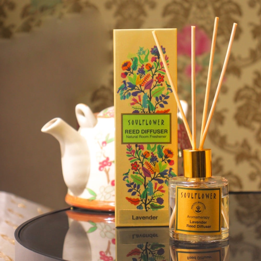 Soulflower Aromatherapy Reed Diffuser Set (Lavender) Price - Buy Online ...