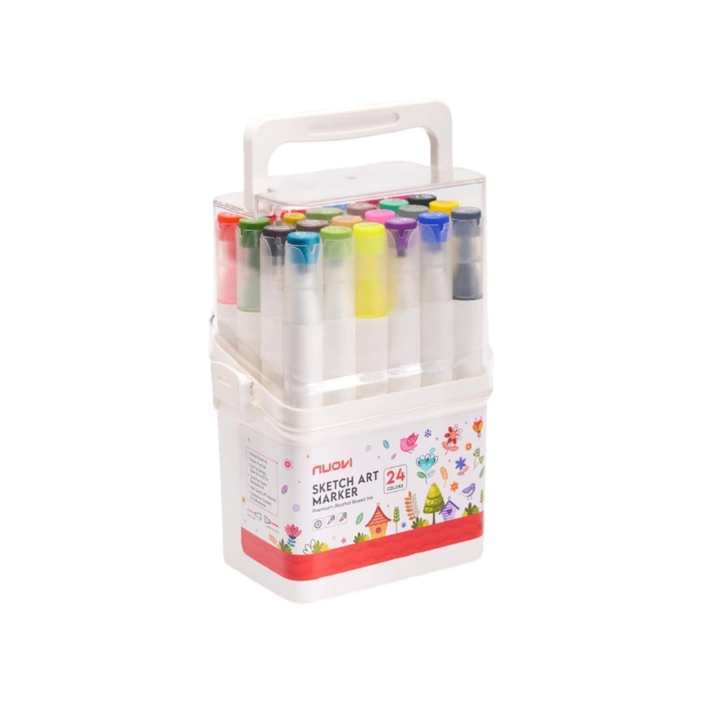 Nuovi Dual-Tip Alcohol Based Sketch Art Marker Set (Multicolor) Price ...