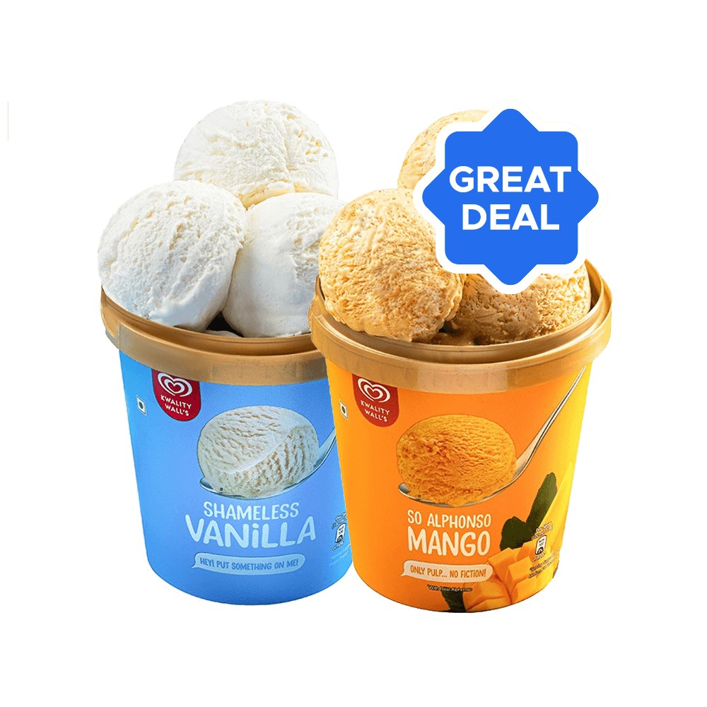 The Dairy Factory by Kwality Walls Vanilla Ice Cream Tub + by Kwality ...
