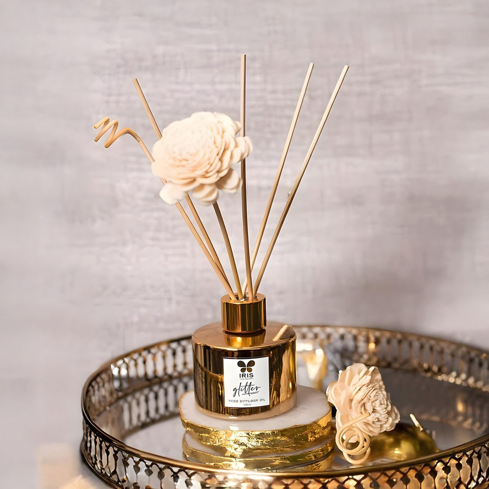 Glitter Reed Oil Diffuser Set (Gold Musk) by IRIS Price - Buy Online at ...