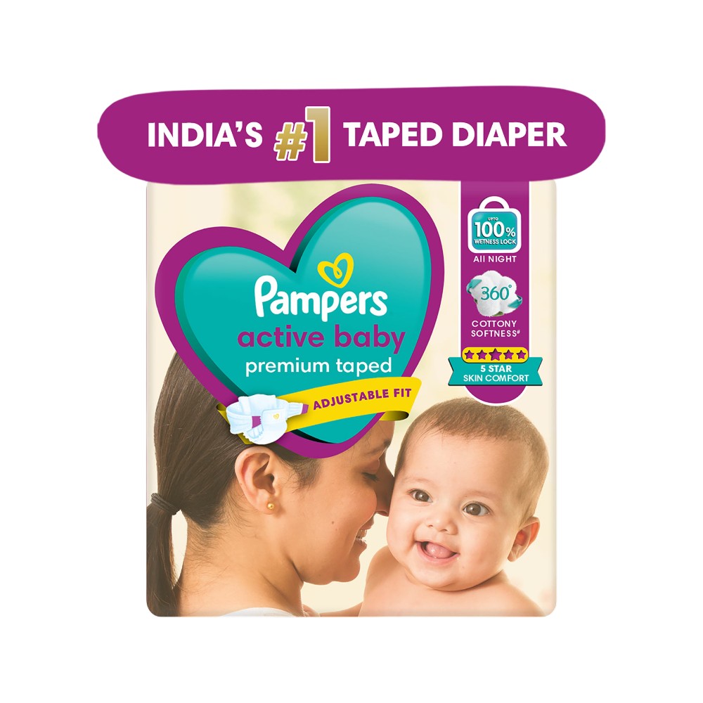 Pampers Active Tape Style Baby Diaper (XL, 12+ kg) Price - Buy Online ...