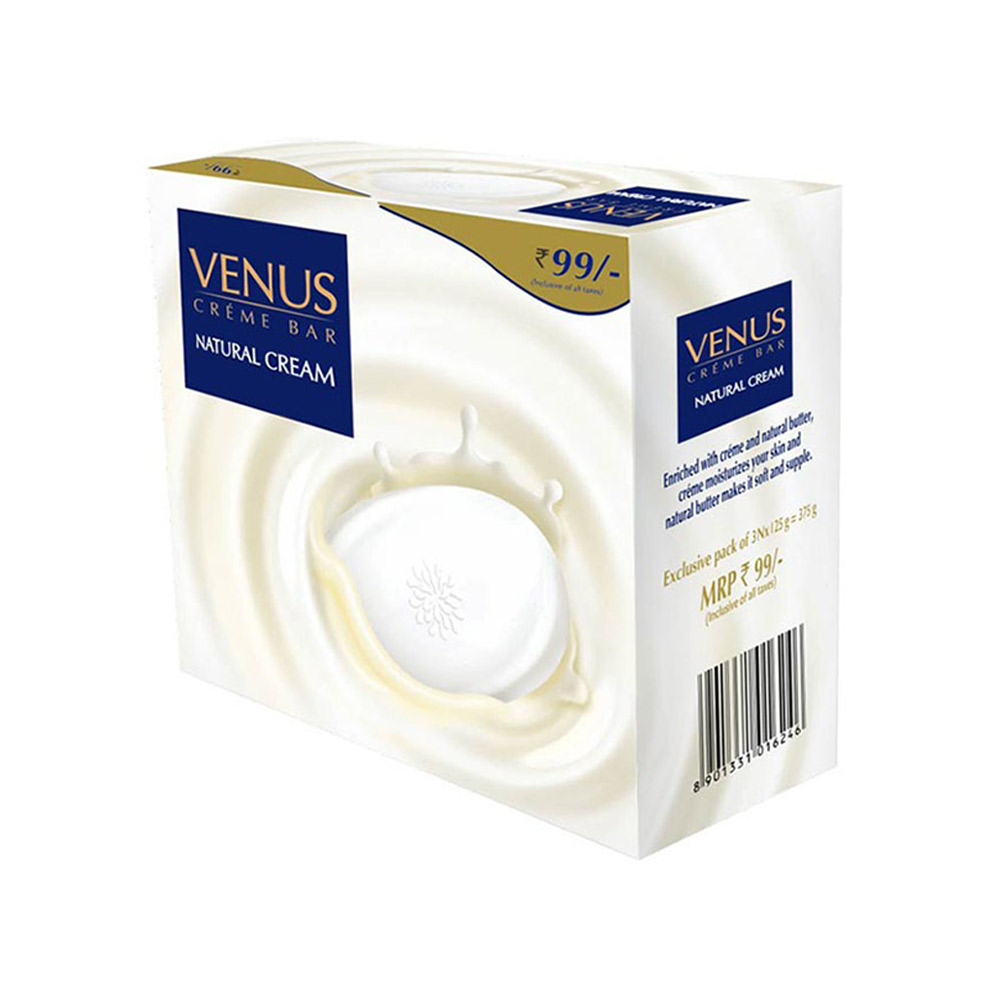 Venus Natural Creme Soap 3x125 g Price - Buy Online at Best Price in India