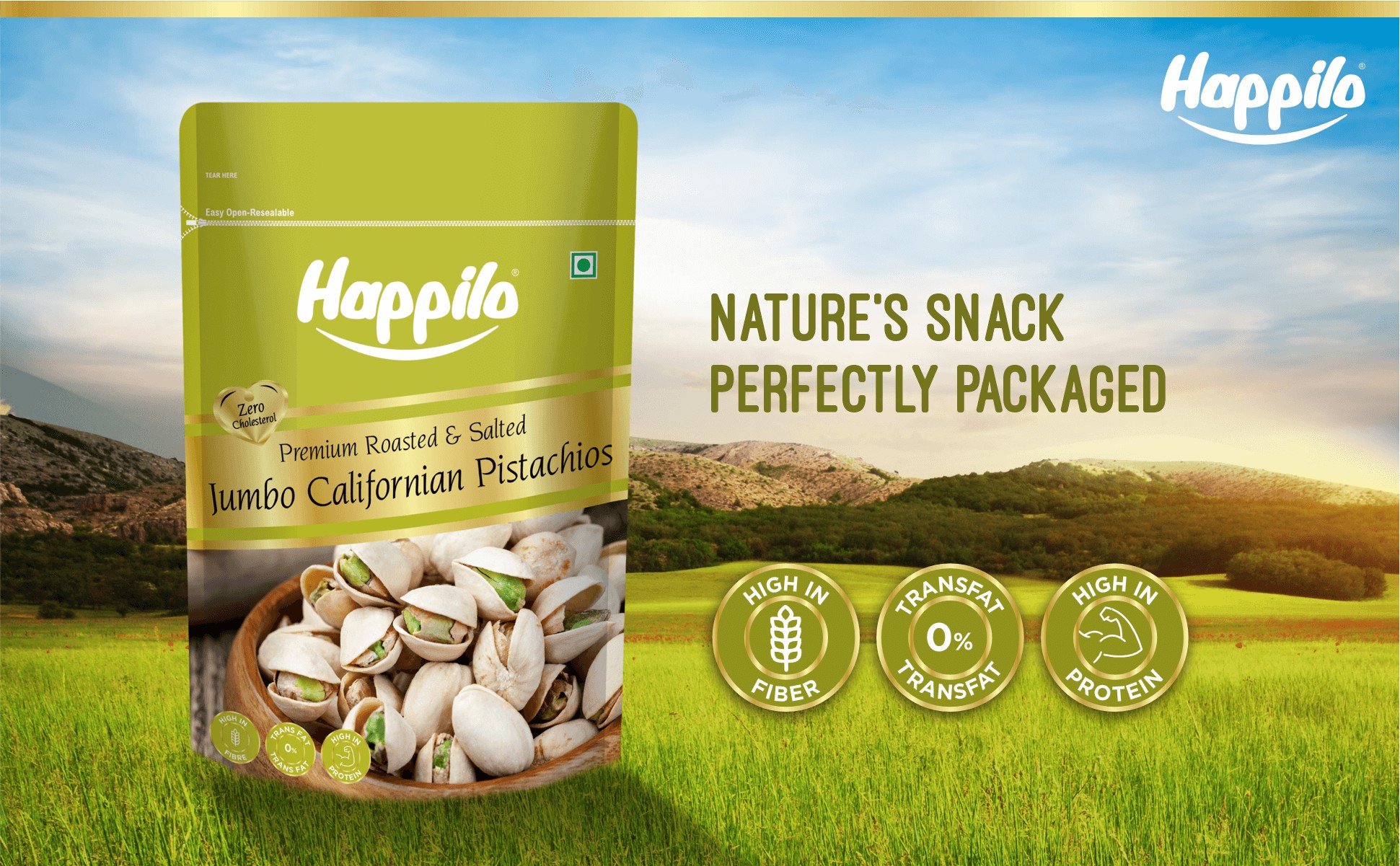 Happilo Jumbo Californian Roasted & Salted Pistachios Price - Buy ...