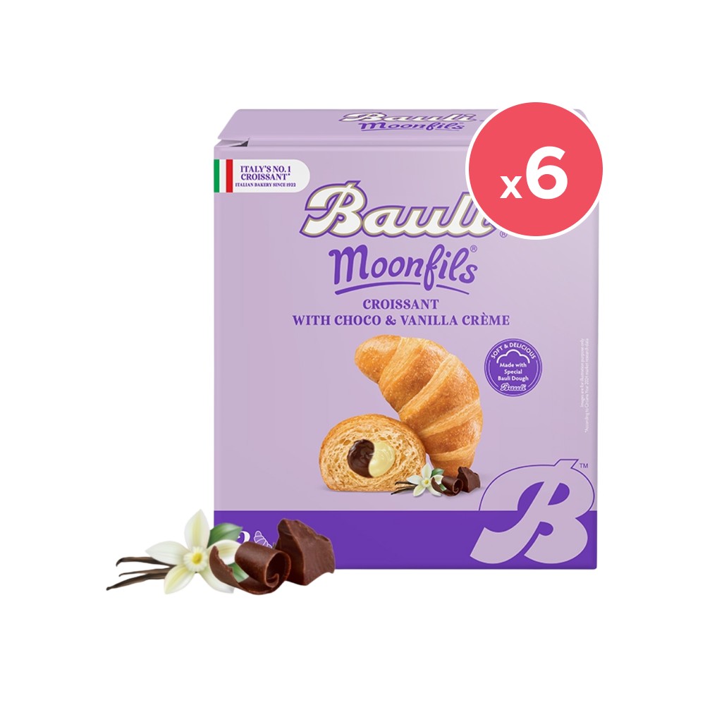 Bauli Moonfils Choco & Vanilla Twin Crème Soft Croissant (Eggless ...