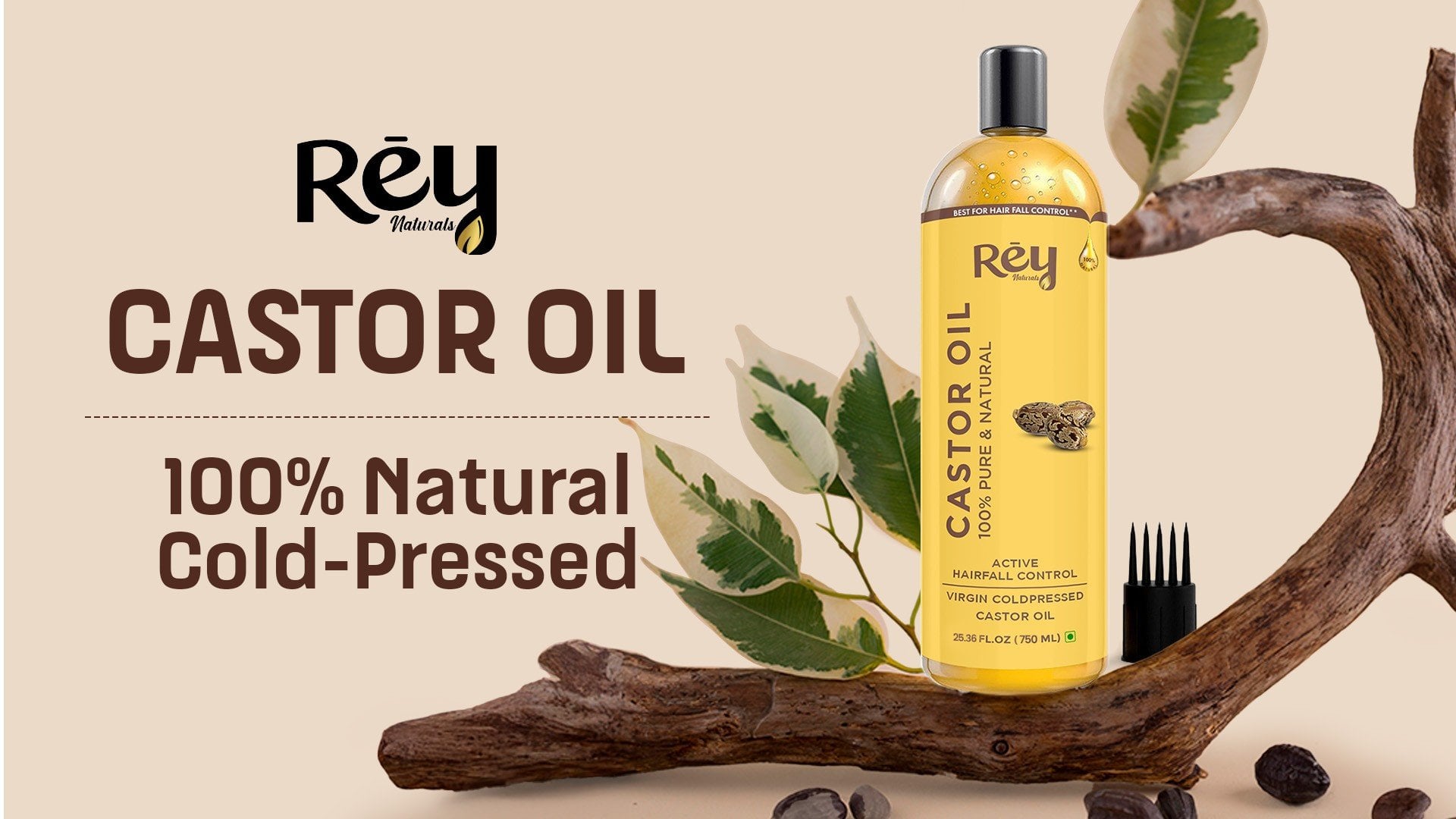 Rey Naturals Virgin & Cold Pressed Castor Oil Price - Buy Online at ...