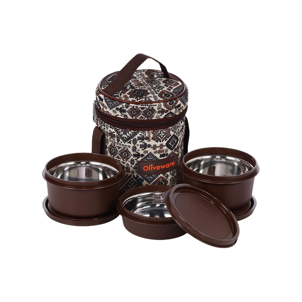 Oliveware Stainless Steel Falcon Lunch Box With Bag Price - Buy Online ...