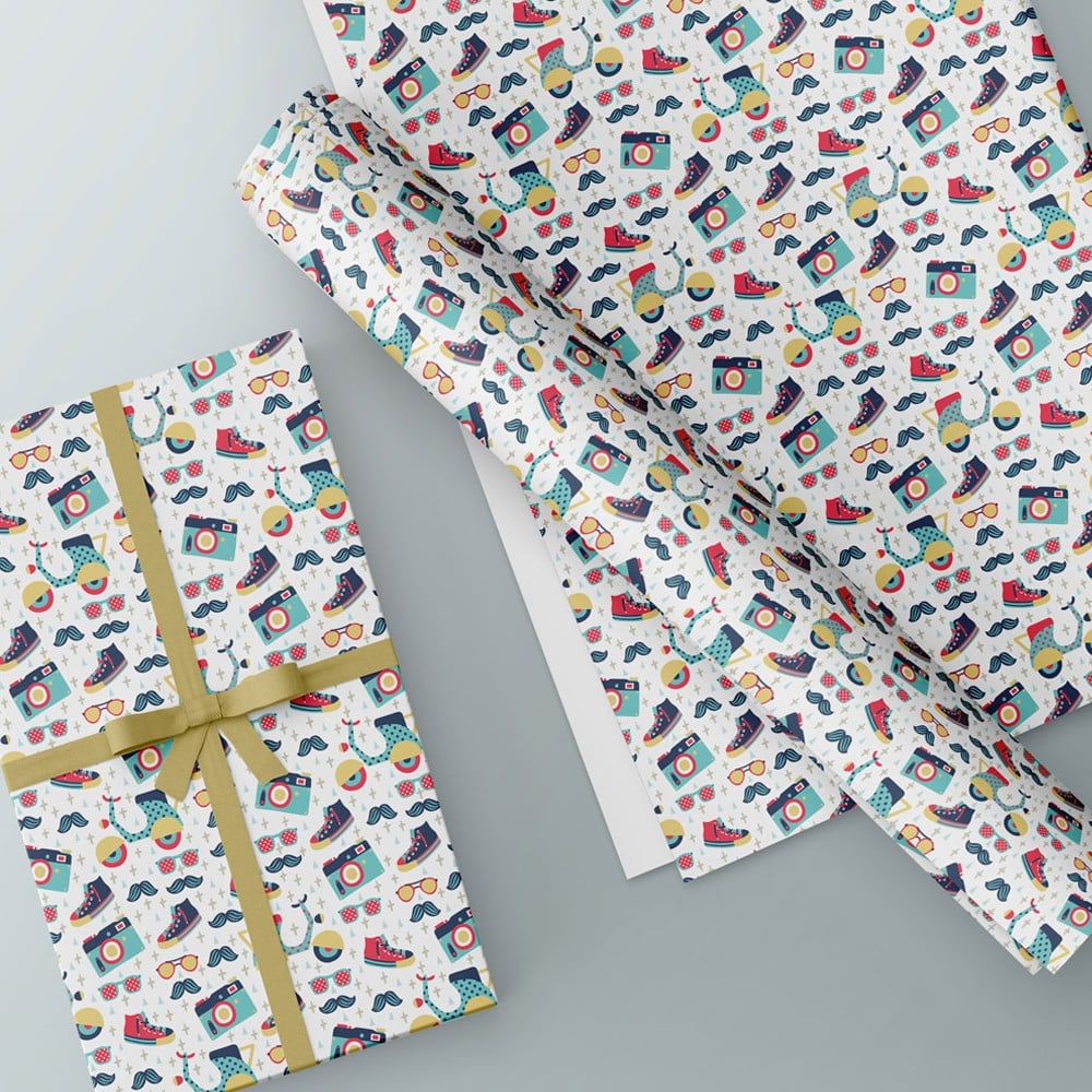 Paperpep Multiple Object Print Gift Wrapping Paper (Multicolour) Price ...