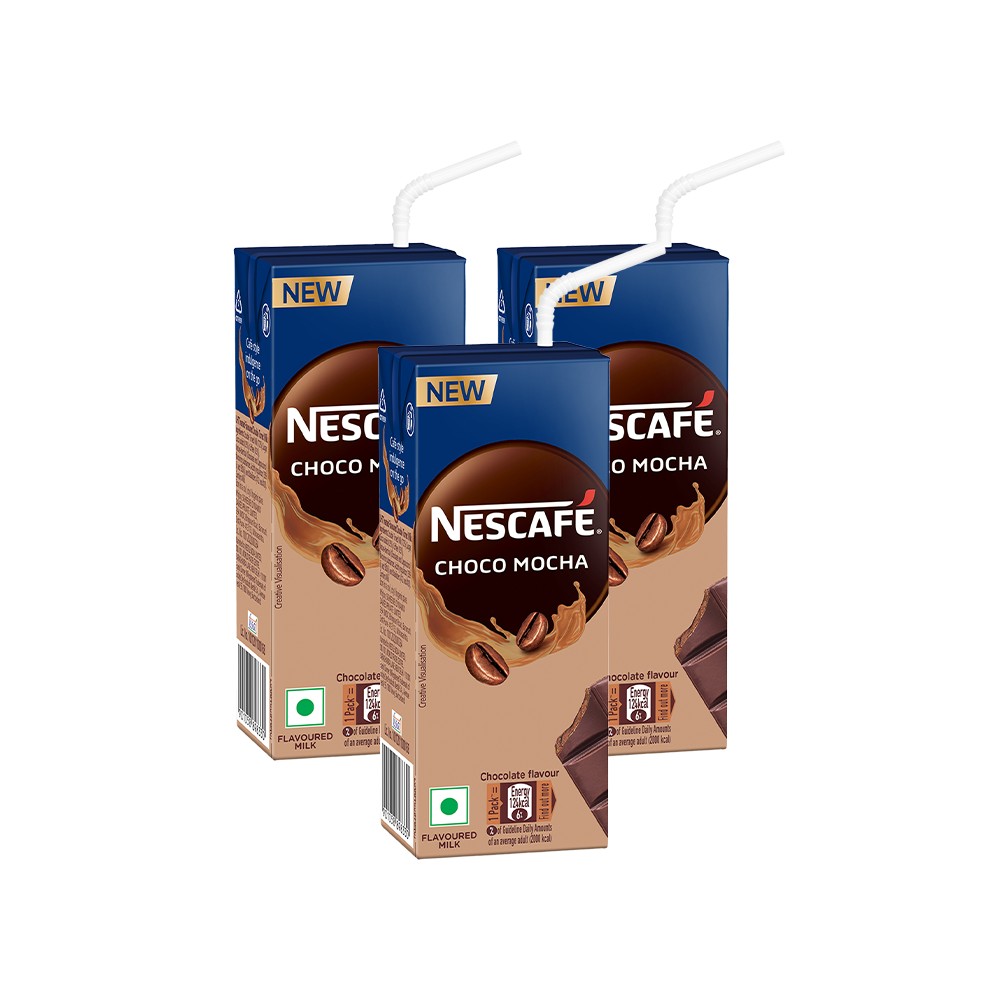 Nescafe Ready to Drink Choco Mocha Cold Coffee Flavoured Milk - Pack of ...