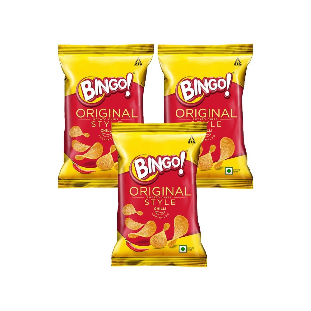 Bingo Original Style Chilli Sprinkled Potato Chips - Pack of 3 Price ...