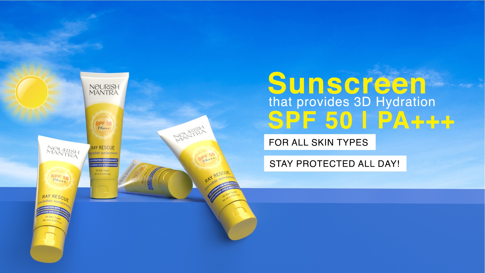 Nourish Mantra Ray Rescue Sunscreen (SPF 50 PA+++) Price - Buy Online ...