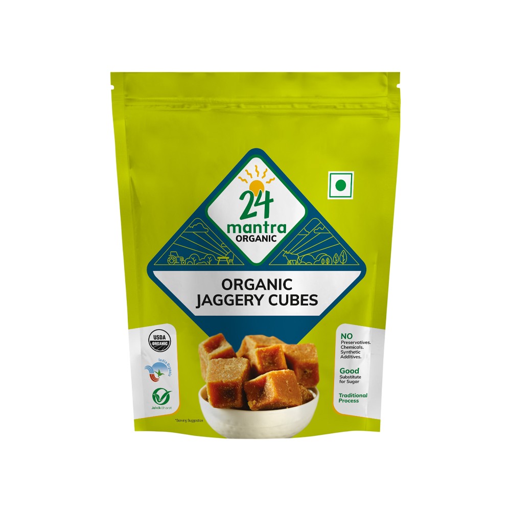 24 Mantra Organic Organic Jaggery Cubes Price - Buy Online at Best ...