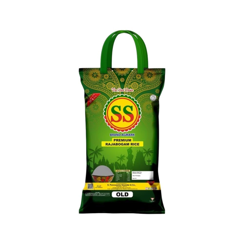SS Brand Rice Premium Boiled Ponni Rice /Rajabhogam - 5 kg (Medium ...