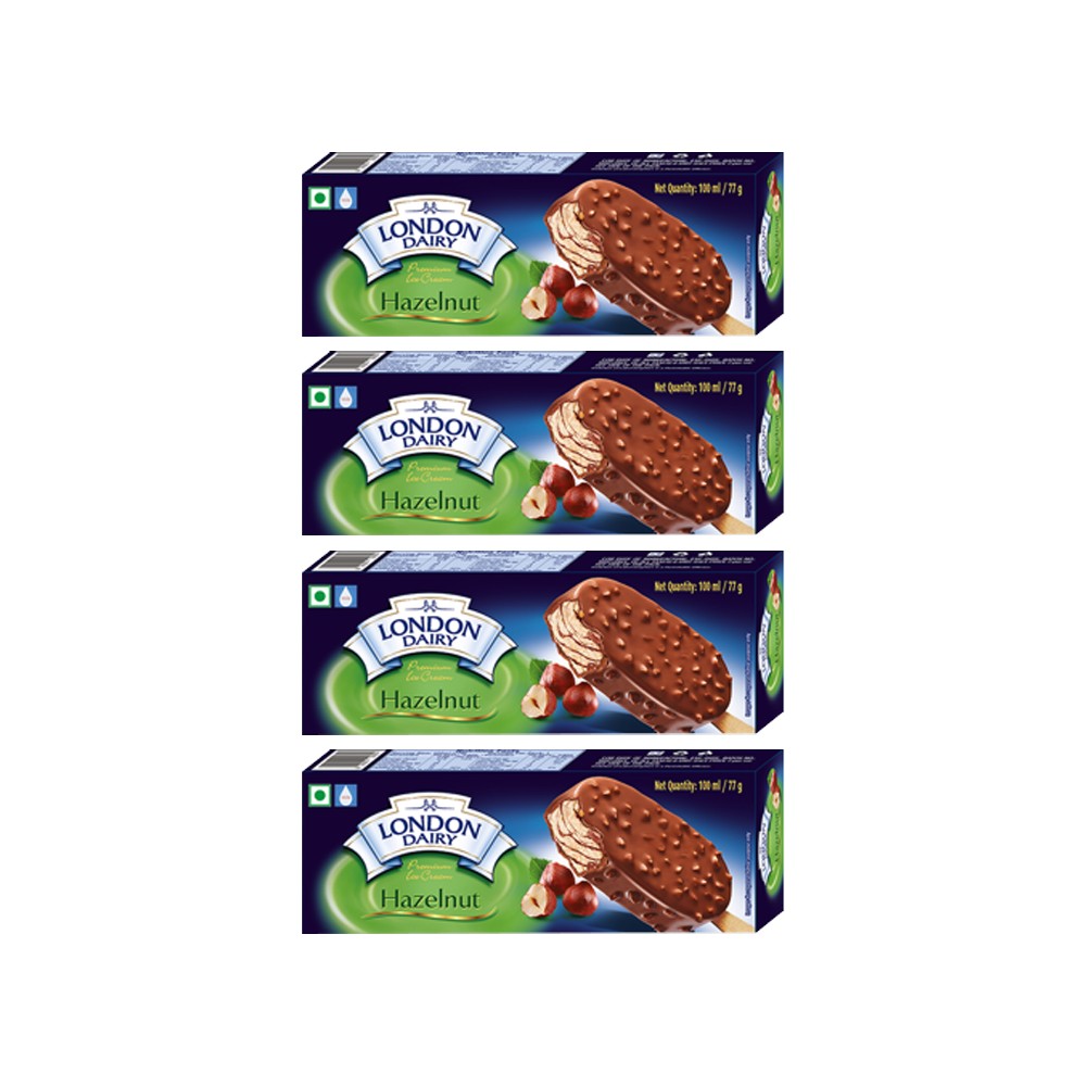 London Dairy Chocolate Hazelnut Ice Cream Stick - Pack of 4 Price - Buy ...
