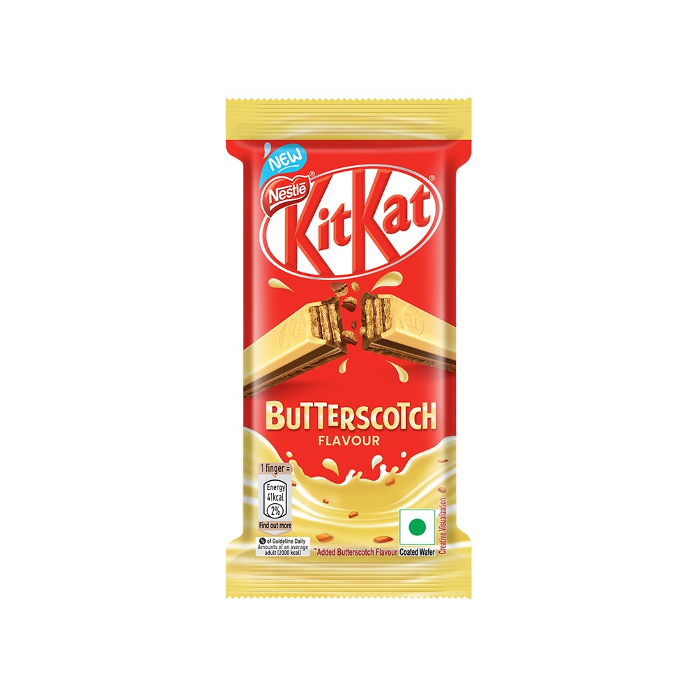 Nestle KitKat Chocolate Coated 3 Finger Wafer Chocolate (Butterscotch ...