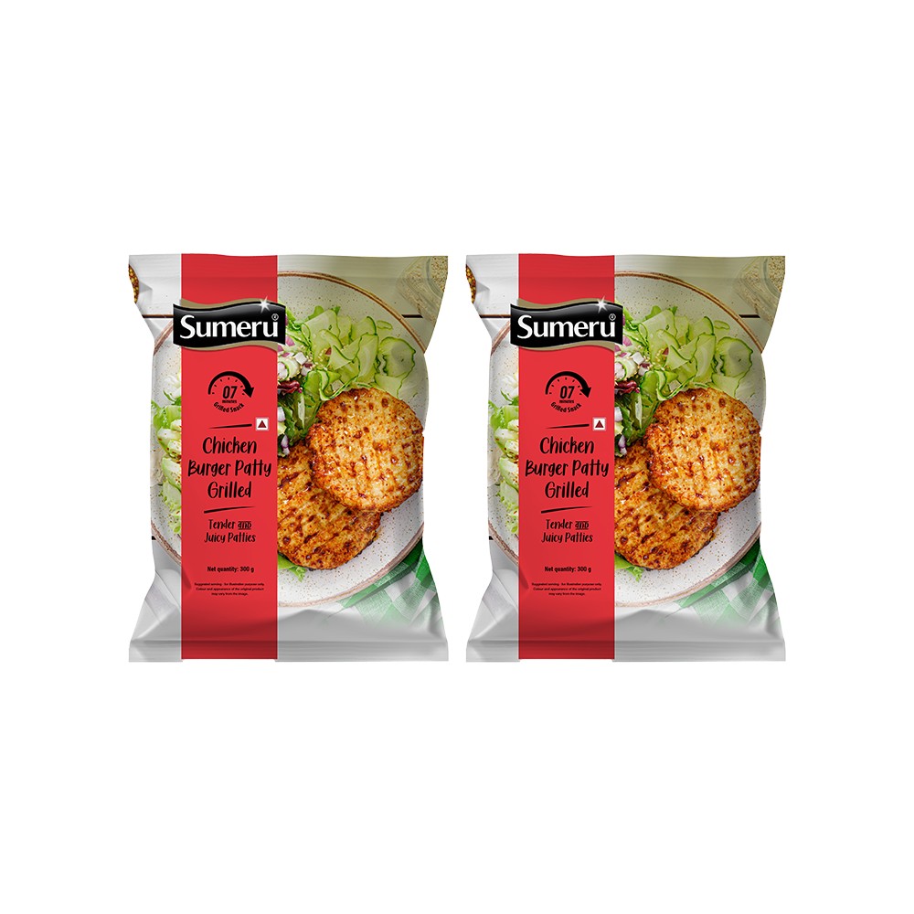 Sumeru Grilled Chicken Burger Patty (Frozen) - Pack of 2 Price - Buy ...