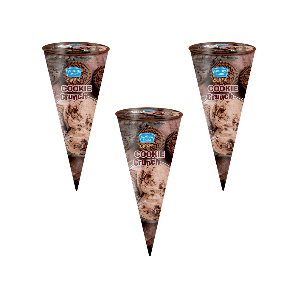 Mother Dairy Disk Cookie Crunch Ice Cream Cone - Pack of 3 Price - Buy ...