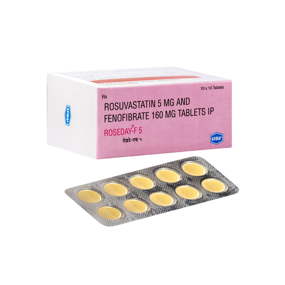 Roseday F 5mg Strip of 10 Tablets Price - Buy Online at ₹195 in India