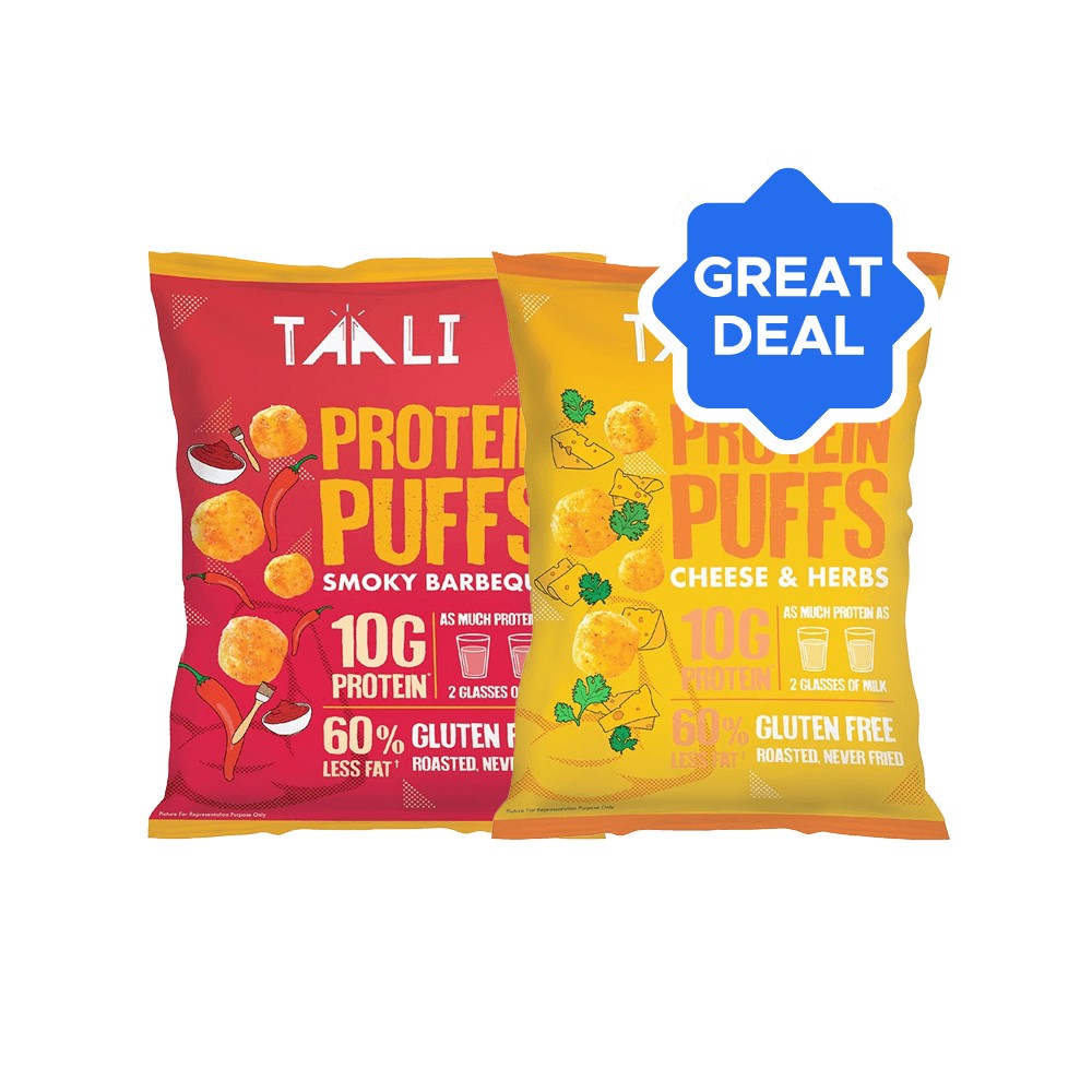 Taali Roasted Protein Puffs - Cheese Balls + Roasted Protein Puffs ...