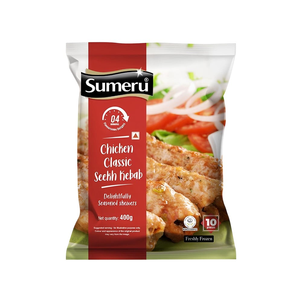 Sumeru Classic Chicken Seekh Kebab (Frozen) Price - Buy Online at Best ...